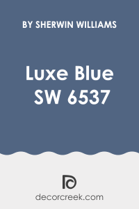 Luxe Blue SW 6537 Paint Color by Sherwin Williams - DecorCreek