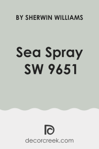 Sea Spray SW 9651 Paint Color by Sherwin Williams - DecorCreek