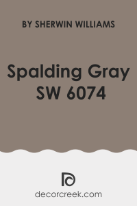 Spalding Gray SW 6074 Paint Color by Sherwin Williams - DecorCreek