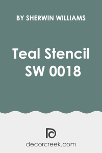 Teal Stencil SW 0018 Paint Color by Sherwin Williams - DecorCreek