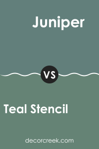 Teal Stencil SW 0018 Paint Color by Sherwin Williams - DecorCreek