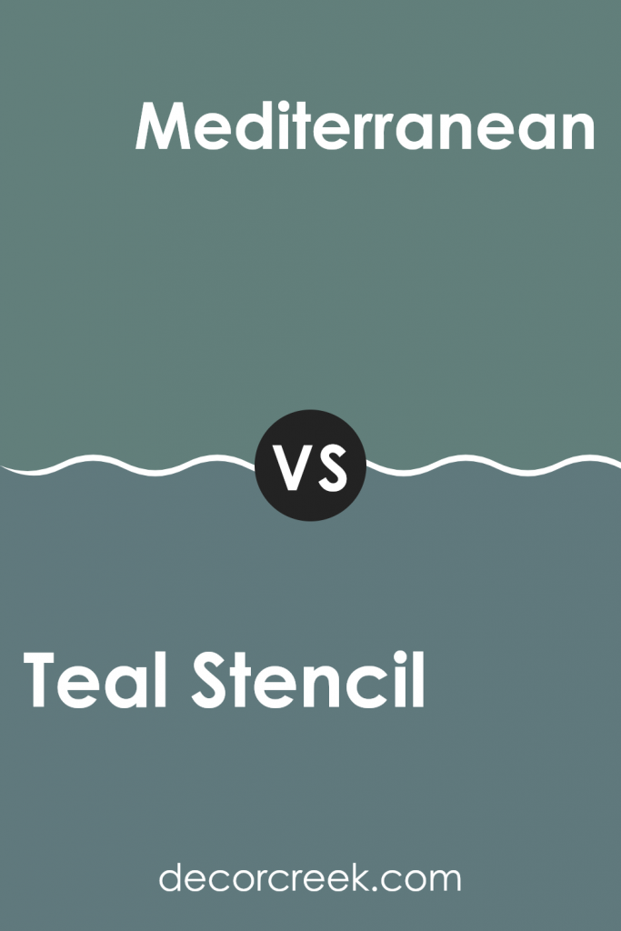 Teal Stencil SW 0018 Paint Color by Sherwin Williams - DecorCreek