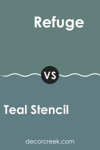 Teal Stencil SW 0018 Paint Color by Sherwin Williams - DecorCreek