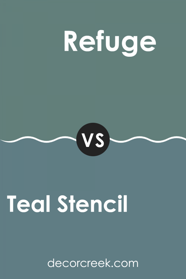 Teal Stencil SW 0018 Paint Color by Sherwin Williams - DecorCreek