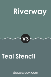 Teal Stencil SW 0018 Paint Color by Sherwin Williams - DecorCreek