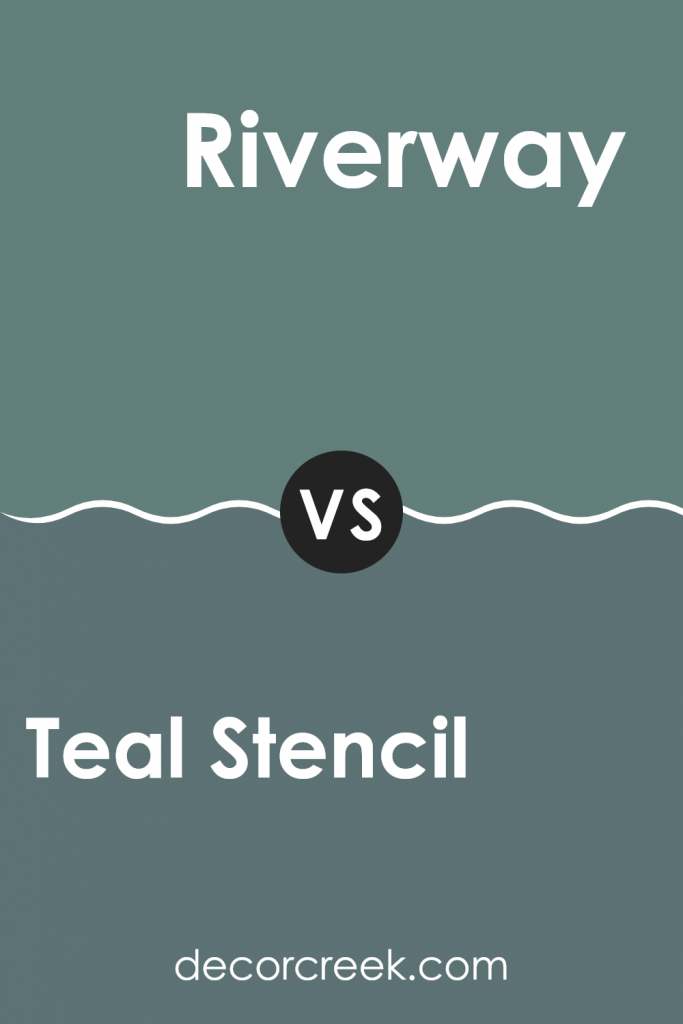 Teal Stencil SW 0018 Paint Color by Sherwin Williams - DecorCreek