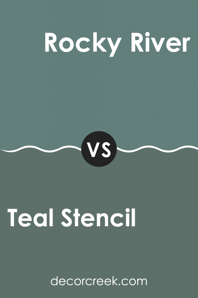 Teal Stencil SW 0018 Paint Color by Sherwin Williams - DecorCreek