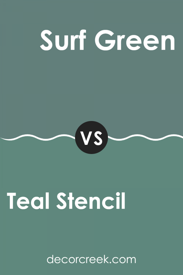 Teal Stencil SW 0018 Paint Color by Sherwin Williams - DecorCreek
