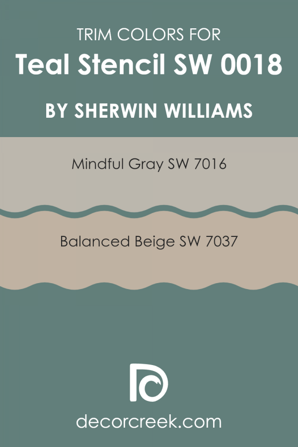 Teal Stencil SW 0018 Paint Color by Sherwin Williams - DecorCreek