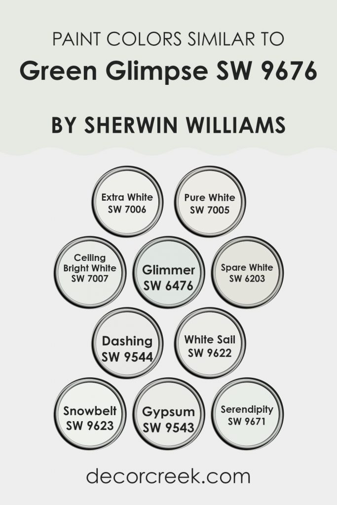 Green Glimpse SW 9676 Paint Color by Sherwin Williams - DecorCreek