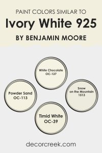 Ivory White 925 Paint Color by Benjamin Moore - DecorCreek