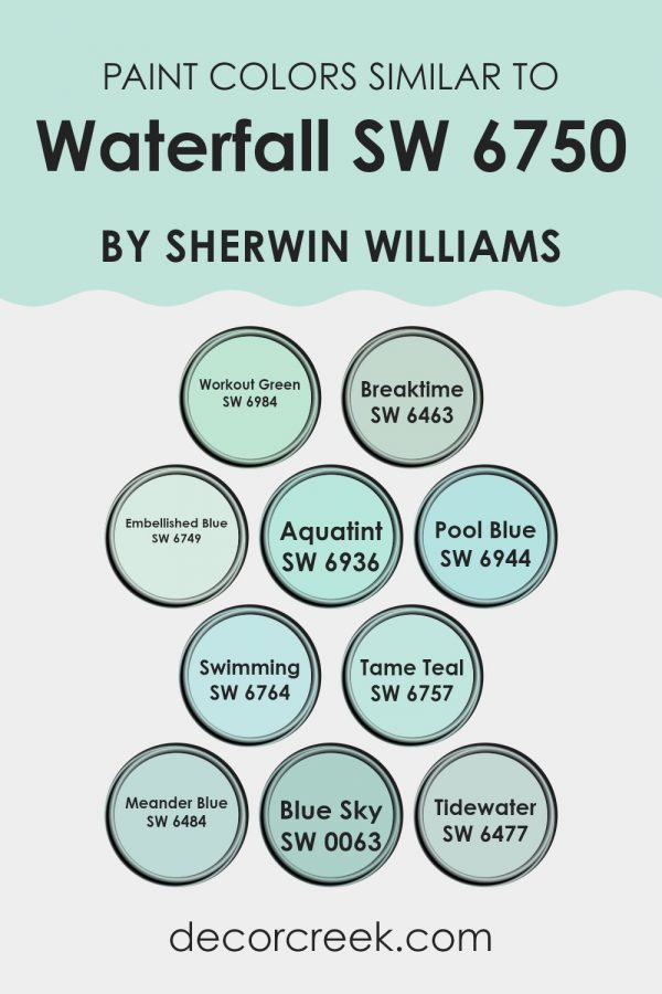 Waterfall SW 6750 Paint Color by Sherwin Williams - DecorCreek