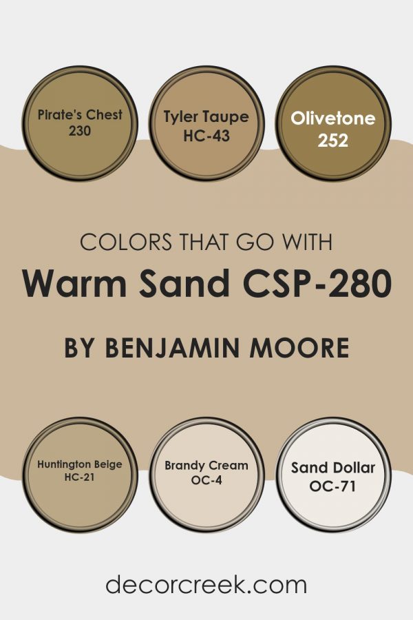 Warm Sand CSP-280 Paint Color by Benjamin Moore - DecorCreek