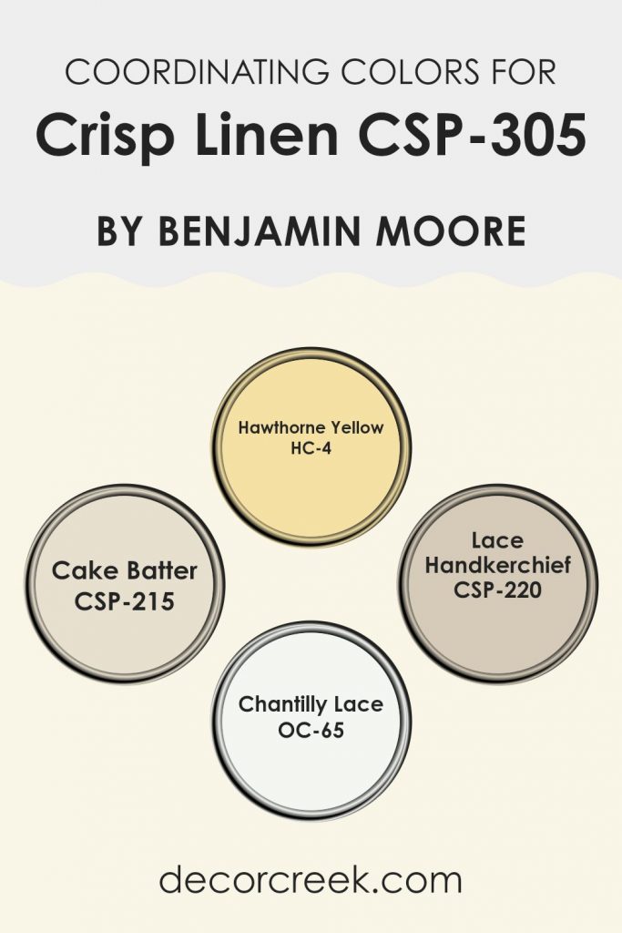 Crisp Linen CSP-305 Paint Color by Benjamin Moore - DecorCreek