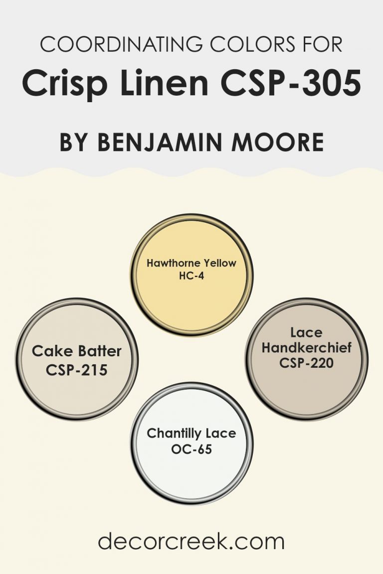 Crisp Linen CSP-305 Paint Color by Benjamin Moore - DecorCreek