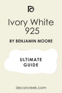 Ivory White 925 Paint Color by Benjamin Moore - DecorCreek