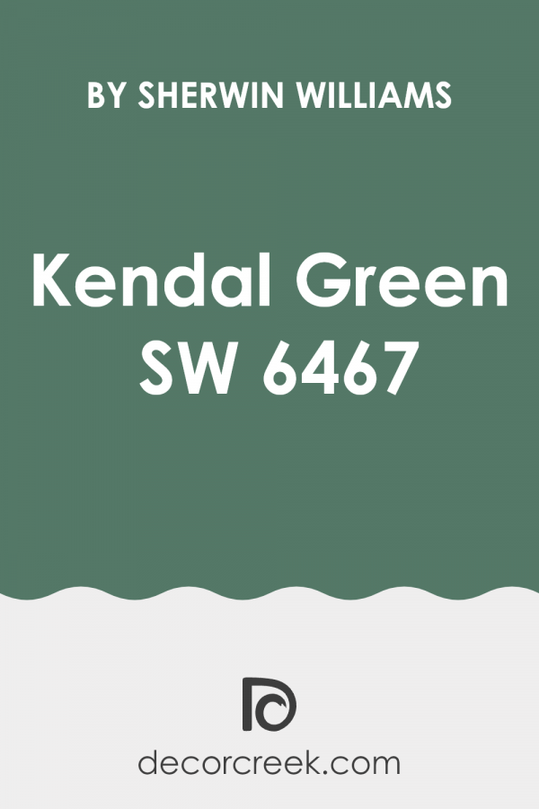 Kendal Green SW 6467 Paint Color by Sherwin Williams - DecorCreek