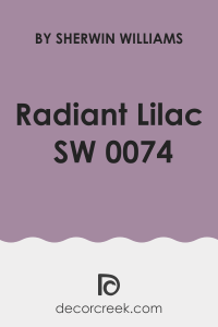 Radiant Lilac SW 0074 Paint Color by Sherwin Williams - DecorCreek