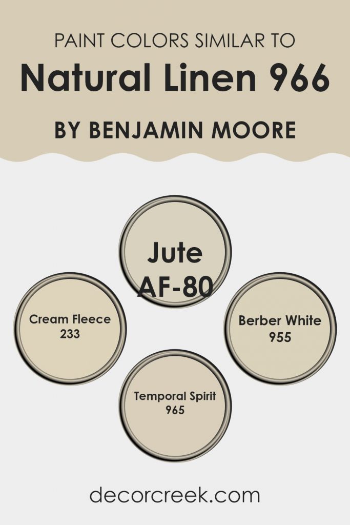 Natural Linen 966 Paint Color by Benjamin Moore - DecorCreek