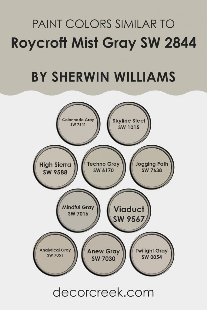 Roycroft Mist Gray SW 2844 Paint Color by Sherwin Williams - DecorCreek