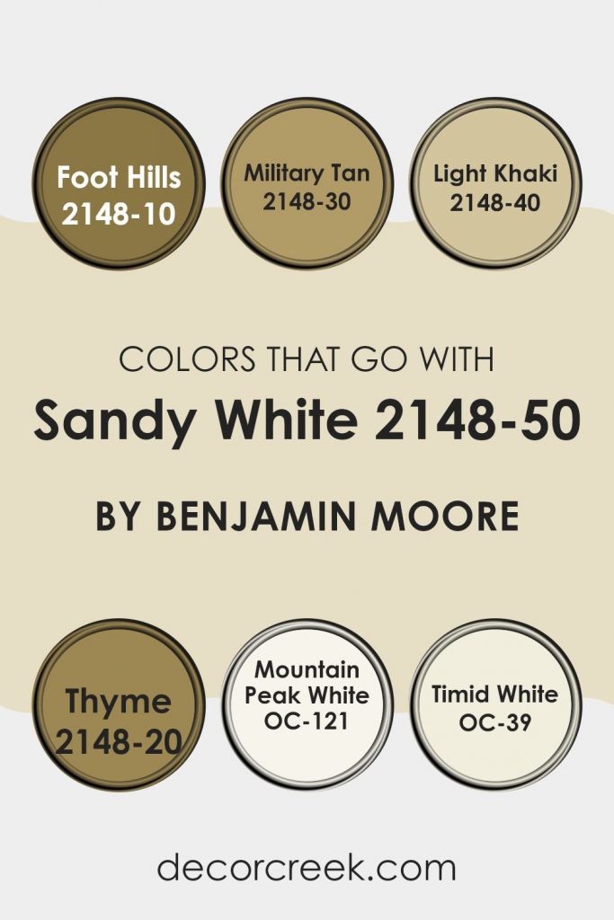 Sandy White 2148-50 Paint Color by Benjamin Moore - DecorCreek