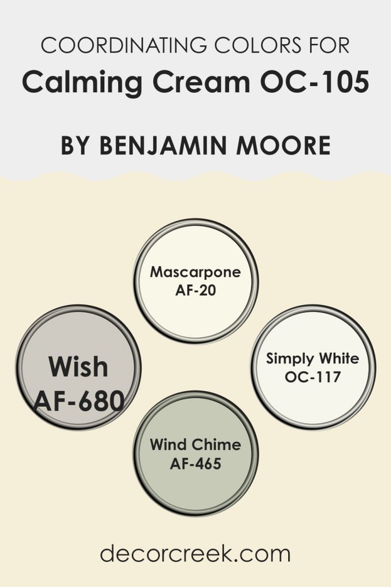 Calming Cream OC-105 Paint Color by Benjamin Moore - DecorCreek