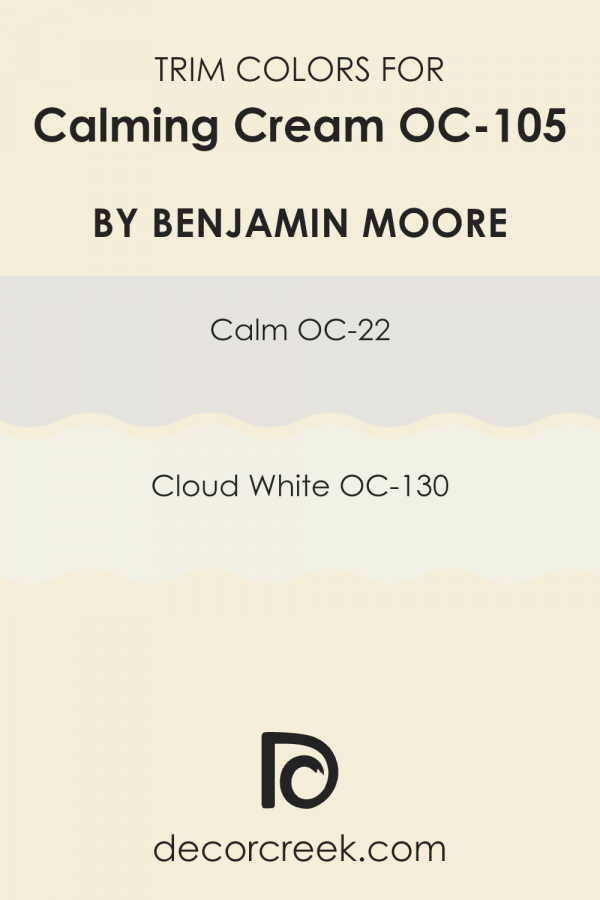 Calming Cream OC-105 Paint Color by Benjamin Moore - DecorCreek