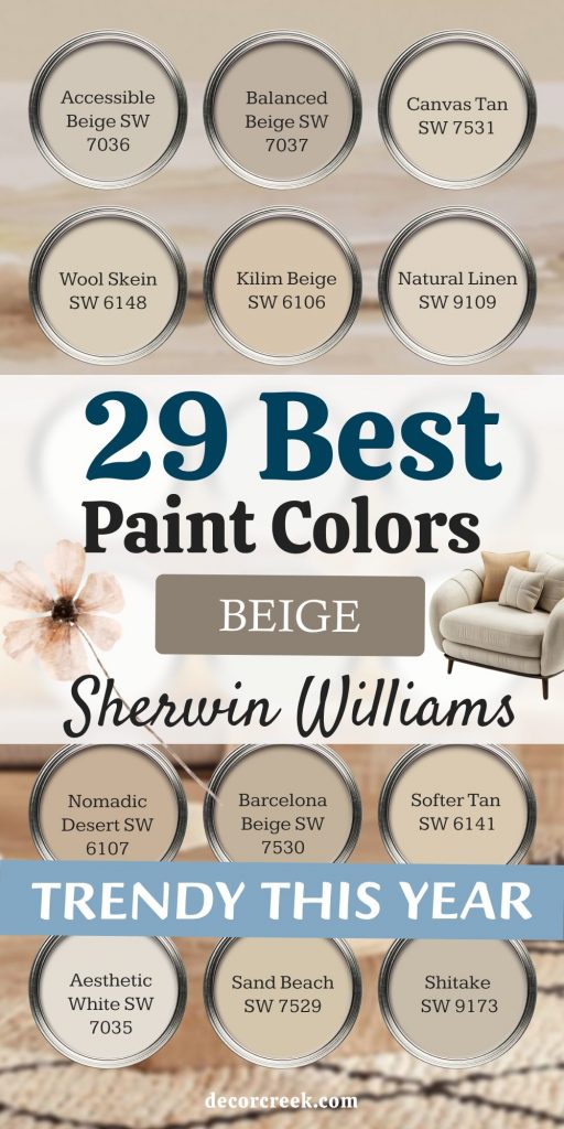 29 Best Beige Paint Colors from Sherwin-Williams for Every Room in Your ...