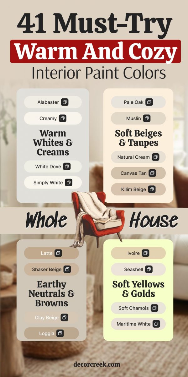 43 Warm and Cozy Paint Colors for the Whole House You’ll Want to Try ...
