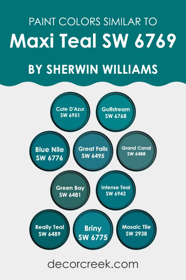 Maxi Teal SW 6769 Paint Color by Sherwin Williams - DecorCreek
