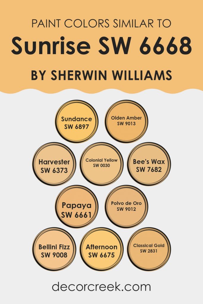 Sunrise SW 6668 Paint Color by Sherwin Williams - DecorCreek