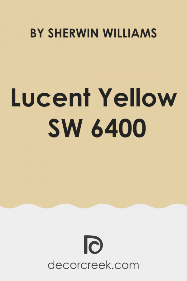 Lucent Yellow SW 6400 Paint Color by Sherwin Williams - DecorCreek