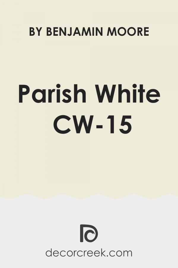 Parish White CW-15 Paint Color by Benjamin Moore - DecorCreek
