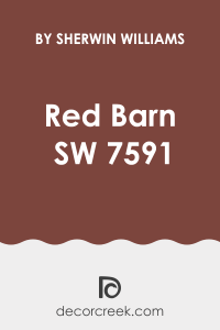 Red Barn SW 7591 Paint Color by Sherwin Williams - DecorCreek