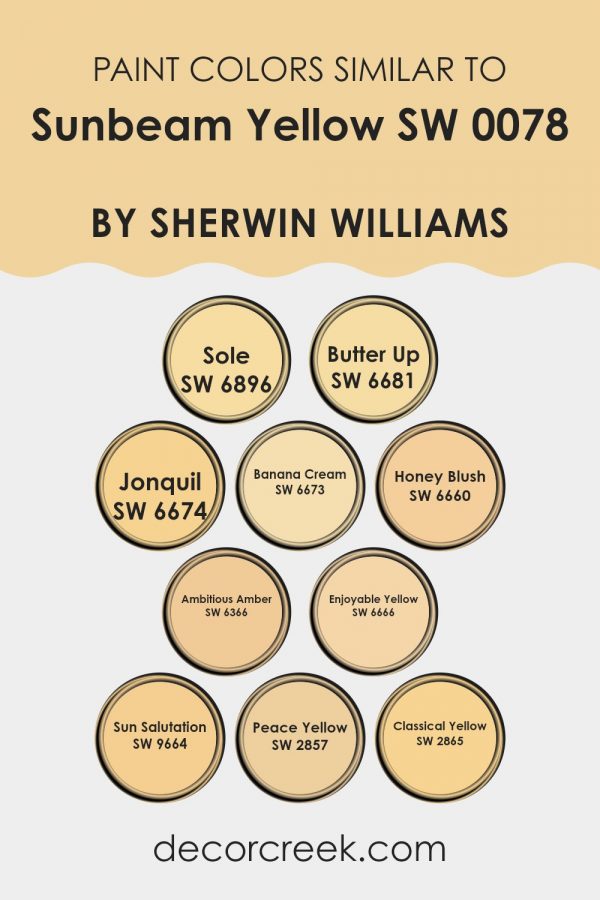 Sunbeam Yellow SW 0078 Paint Color by Sherwin Williams - DecorCreek