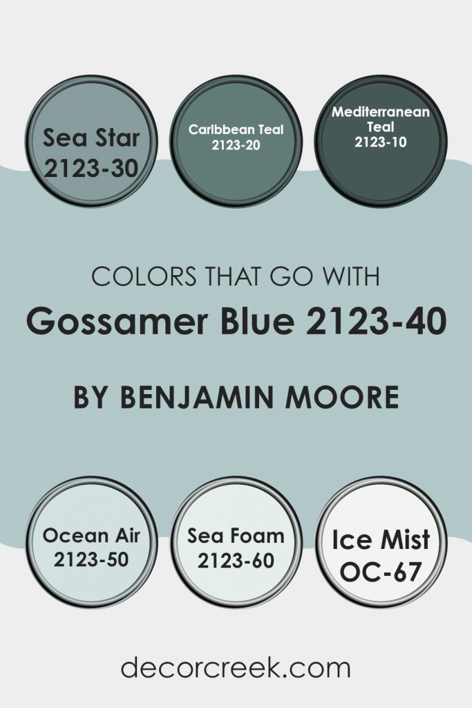 Gossamer Blue 2123-40 Paint Color by Benjamin Moore - DecorCreek