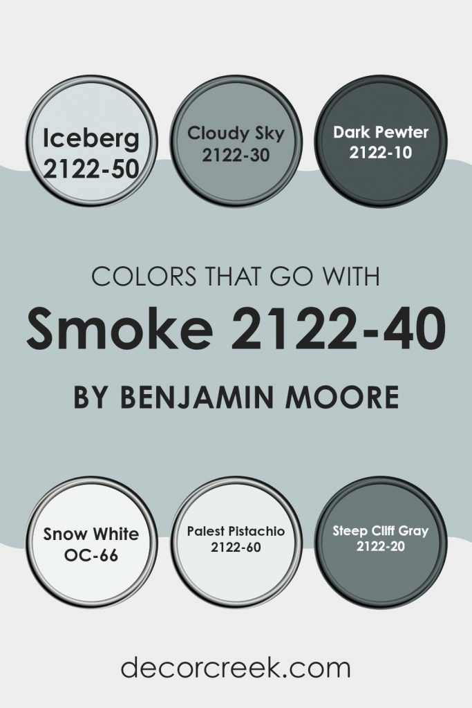 Smoke 2122-40 Paint Color by Benjamin Moore - DecorCreek