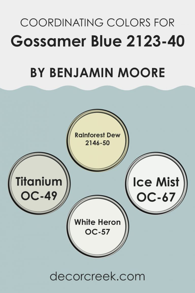 Gossamer Blue 2123-40 Paint Color by Benjamin Moore - DecorCreek