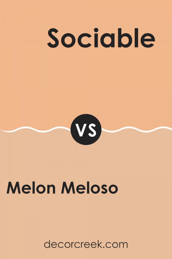 Melon Meloso SW 9007 Paint Color by Sherwin Williams - DecorCreek