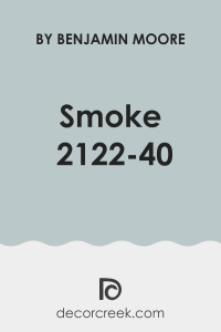 Smoke 2122-40 Paint Color by Benjamin Moore - DecorCreek