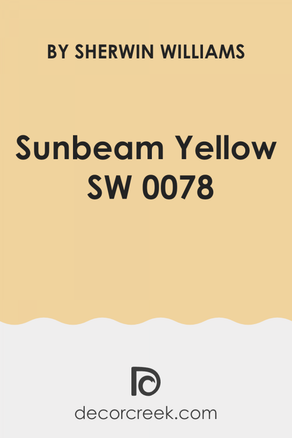 Sunbeam Yellow SW 0078 Paint Color by Sherwin Williams - DecorCreek