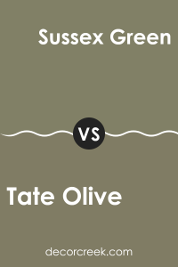 Tate Olive HC-112 Paint Color by Benjamin Moore - DecorCreek