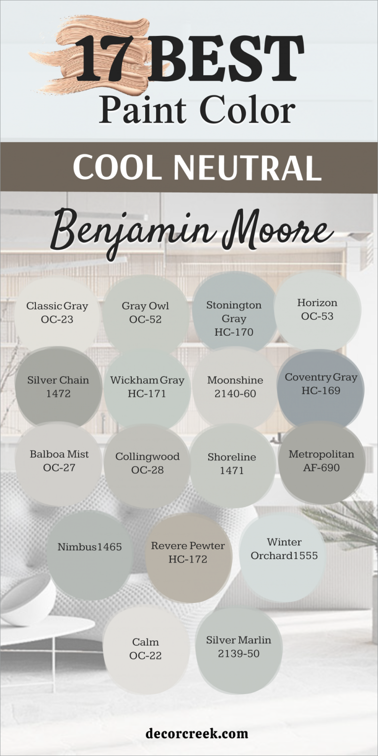 24 Best Cool Neutral Paint Colors from Sherwin Williams and Benjamin Moore