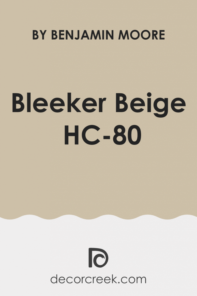 Bleeker Beige HC-80 Paint Color by Benjamin Moore - DecorCreek