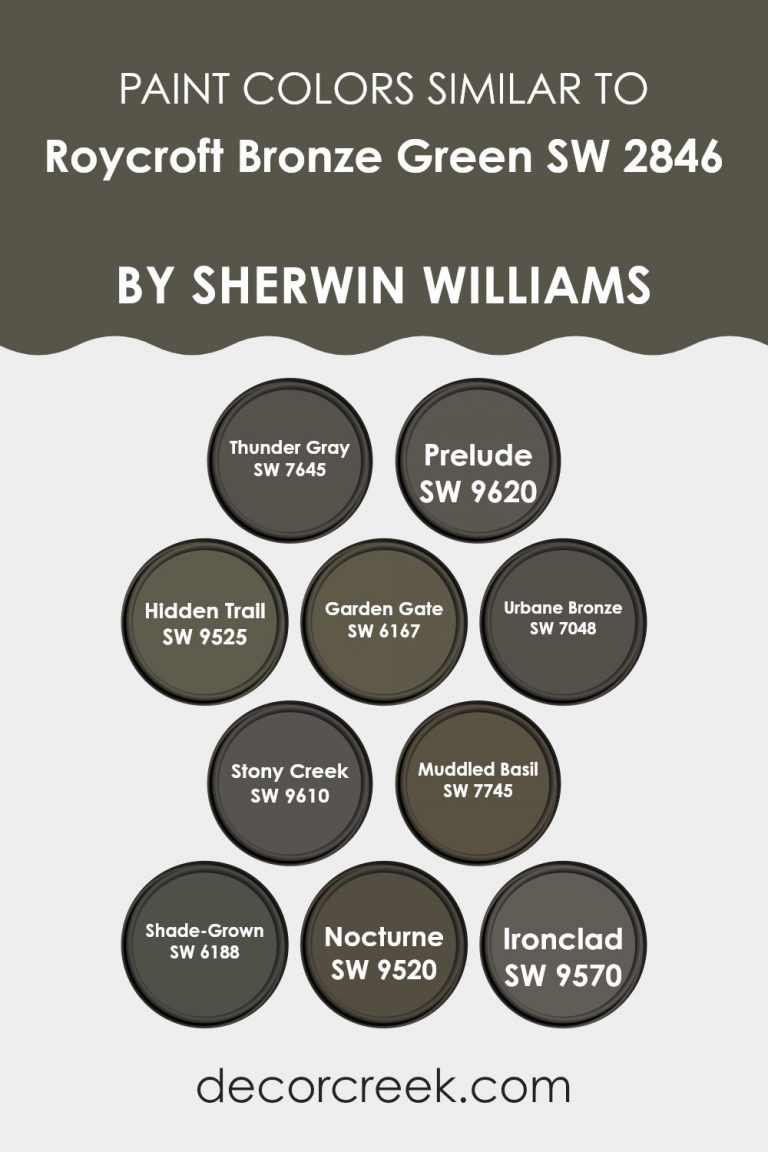 Roycroft Bronze Green SW 2846 Paint Color by Sherwin Williams - DecorCreek