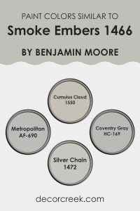 Smoke Embers 1466 Paint Color by Benjamin Moore - DecorCreek