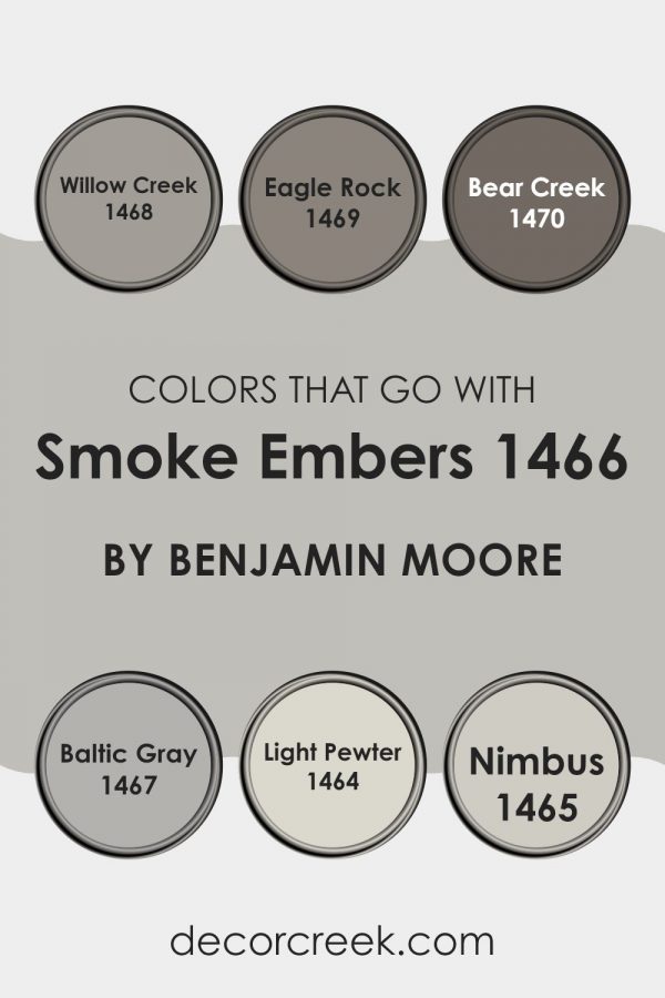 Smoke Embers 1466 Paint Color by Benjamin Moore - DecorCreek