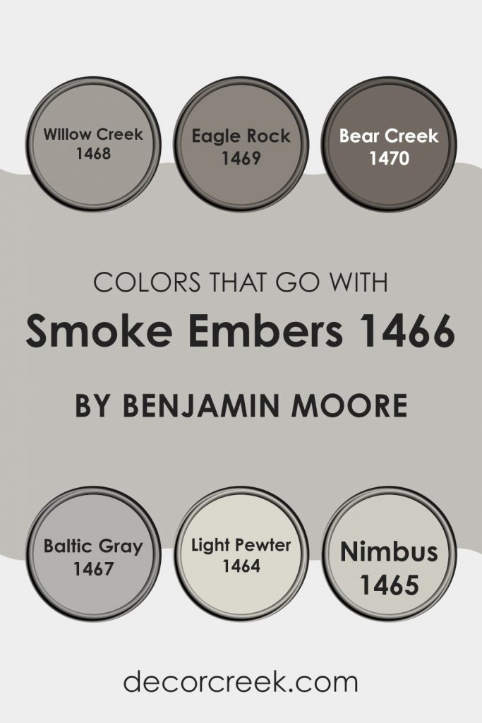 Smoke Embers 1466 Paint Color by Benjamin Moore - DecorCreek