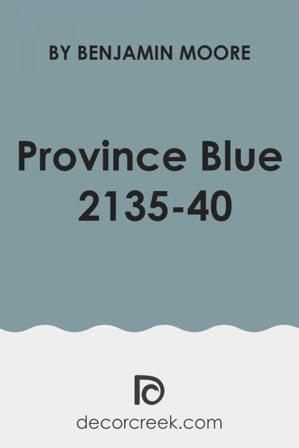 Province Blue 2135-40 Paint Color by Benjamin Moore - DecorCreek