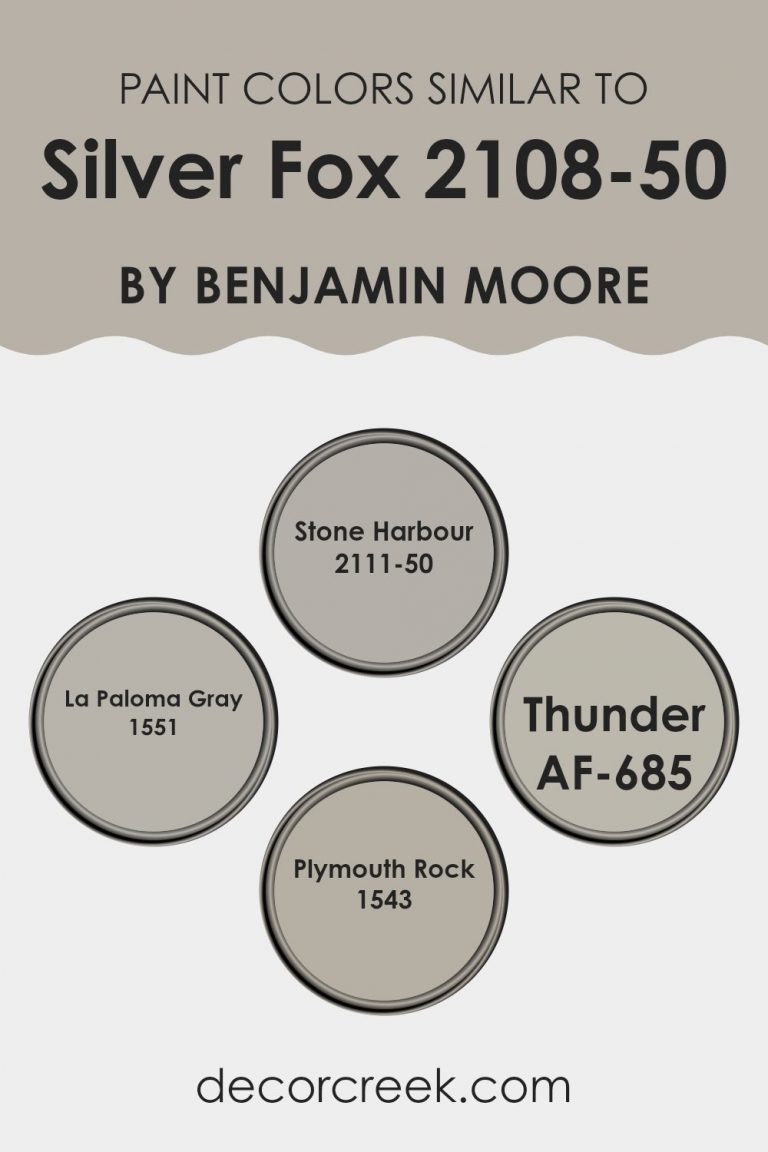 Silver Fox 2108-50 Paint Color by Benjamin Moore - DecorCreek